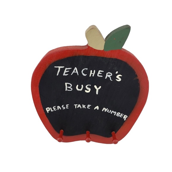 Wall Decor | Teachers Busy Take A Number Wooden Wall Sign | Poshmark